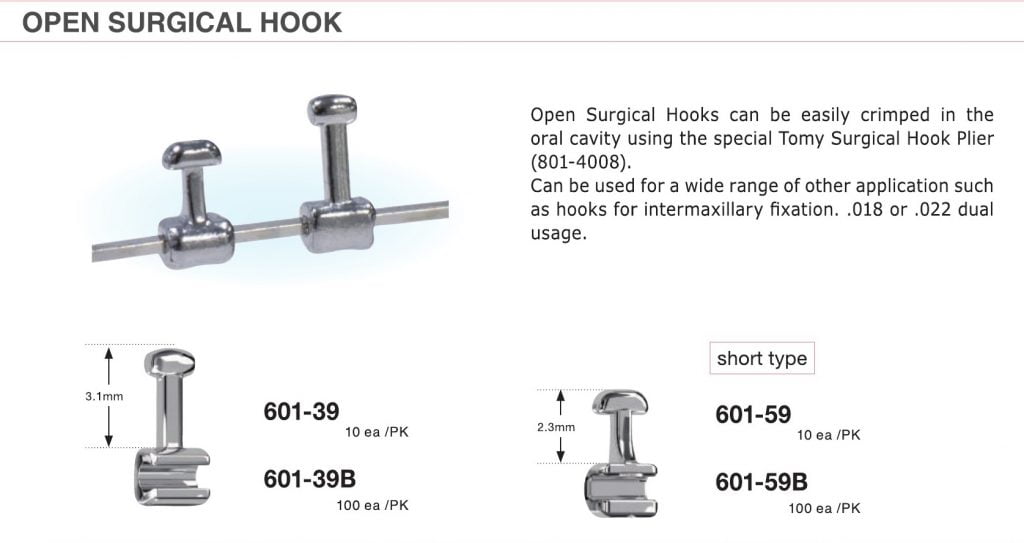 OPEN CRIMPABLE T-HOOKS - ORTHOMAX Australia